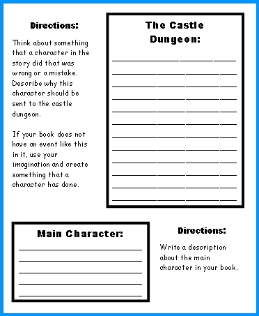 Extra Large Castle Book Report Projects: templates, worksheets, grading ...